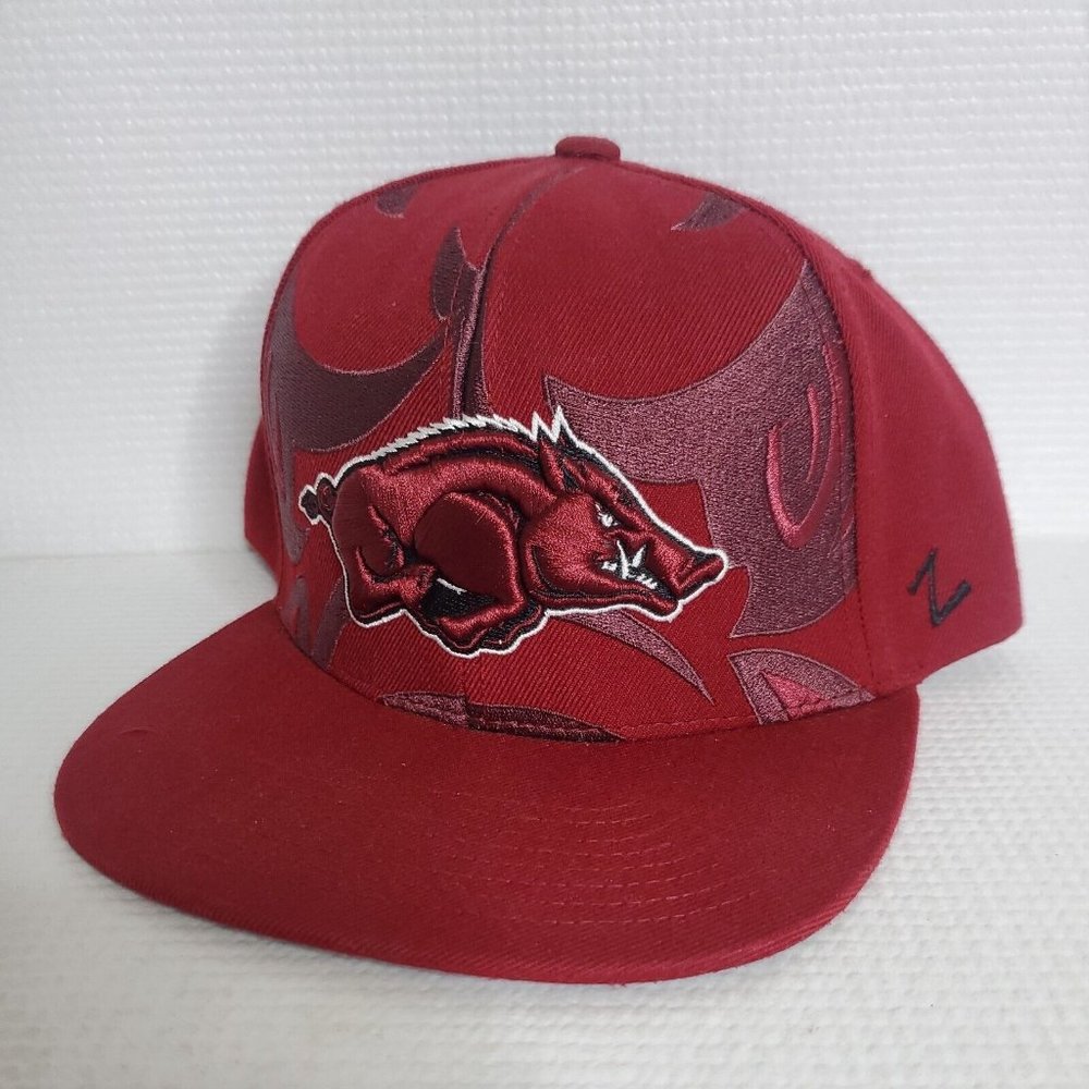 Rare Vtg 90s Arkansas Razorbacks Zephyr Snapback Hat … - Gem